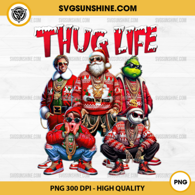 Thug Life Christmas Character PNG, Santa Claus Grinch Elf Kevin Jack ...