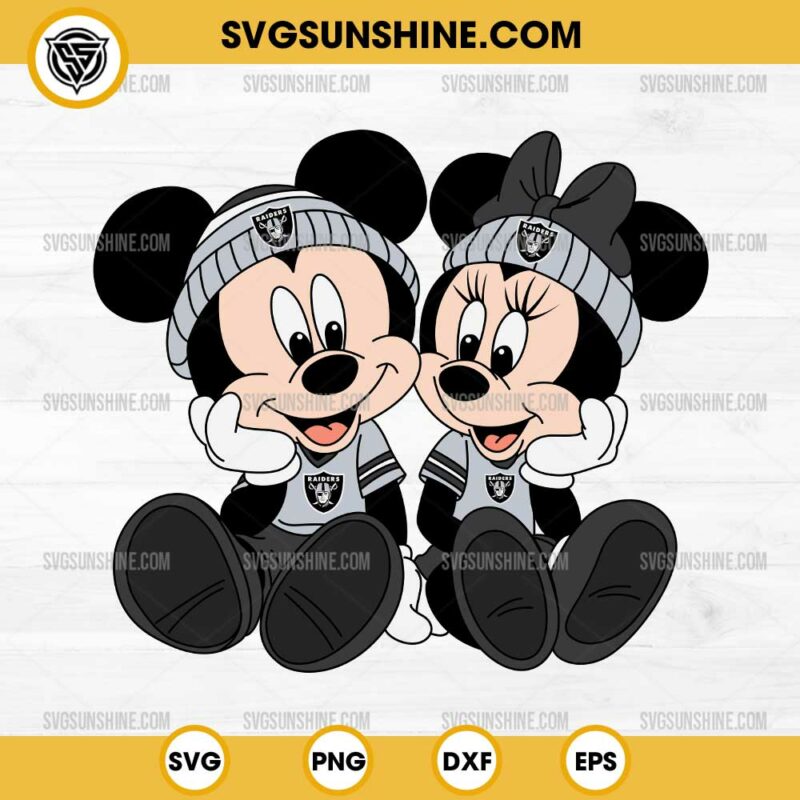 Mickey Minnie Mouse Las Vegas Raiders Football SVG PNG