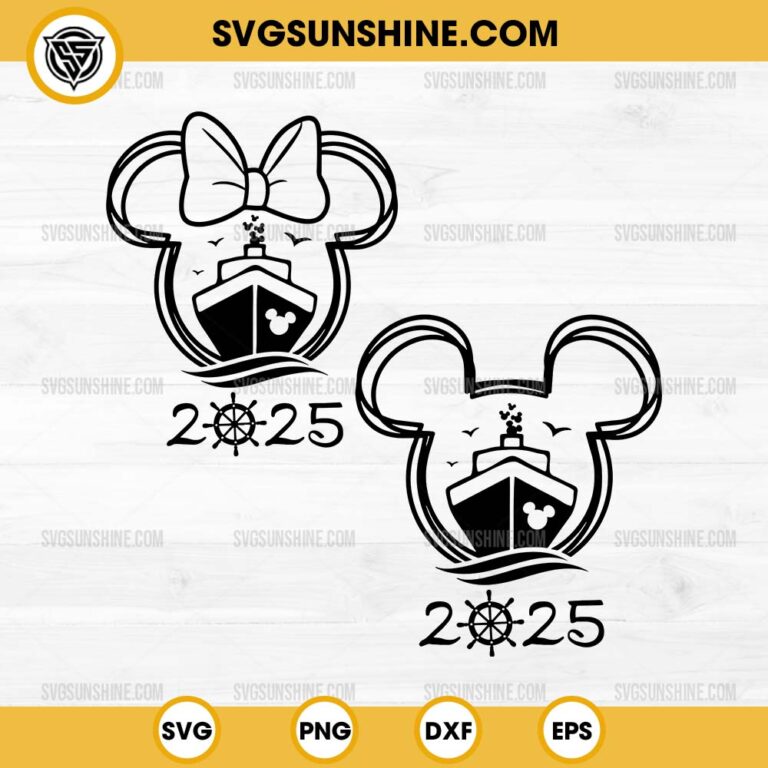 Disney 2025 SVG Bundle, Mickey Minnie 2025 SVG, Disney 2025 SVG