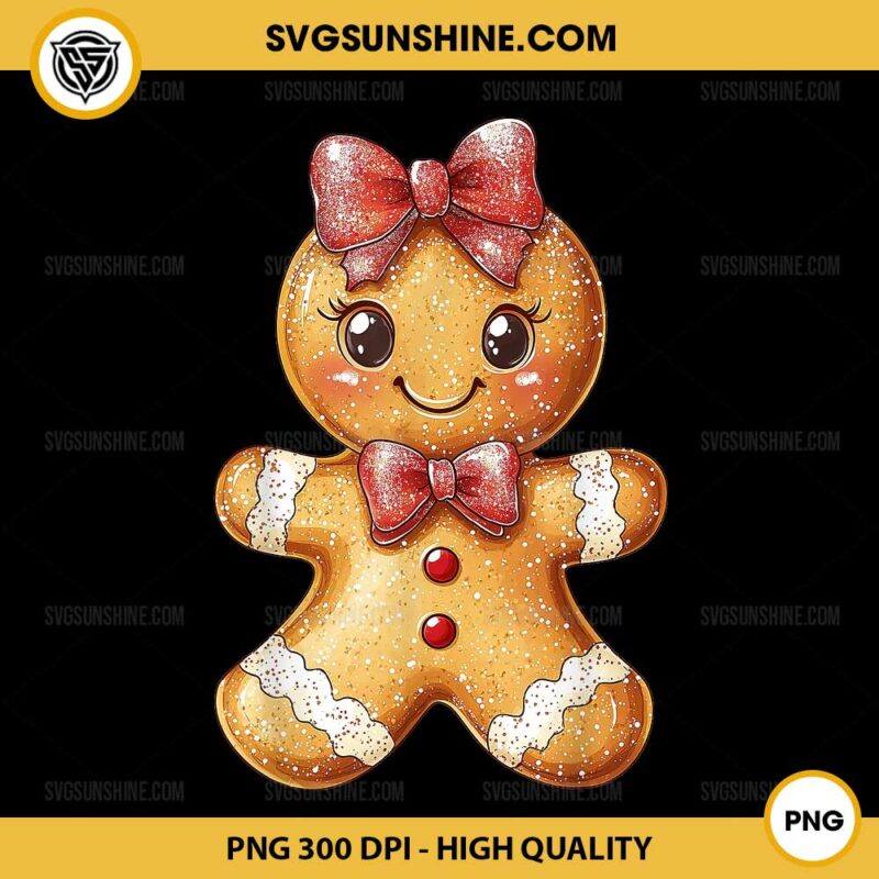 Christmas Gingerbread Girl PNG, Baking Christmas Girly Gingerbread ...