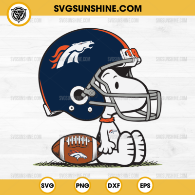 Snoopy Denver Broncos NFL SVG, Snoopy Football SVG