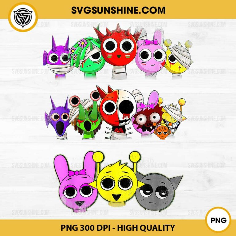 All Sprunki Toys Around Mr Sun PNG, Incredibox Sprunki PNG