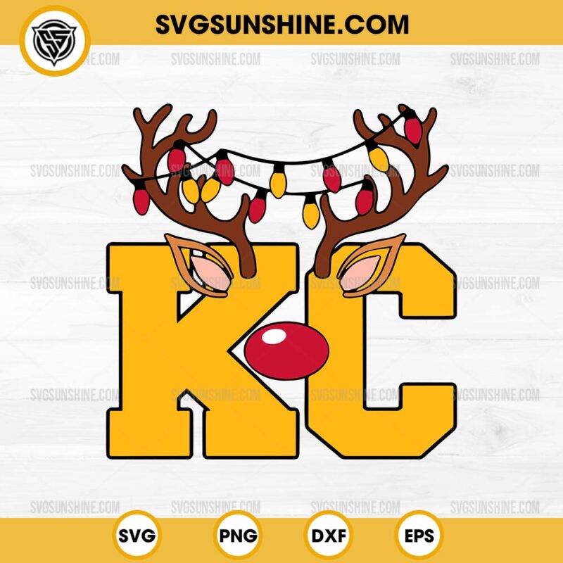 Reindeer KC Chiefs Christmas SVG, Christmas Chiefs SVG, Kansas City ...