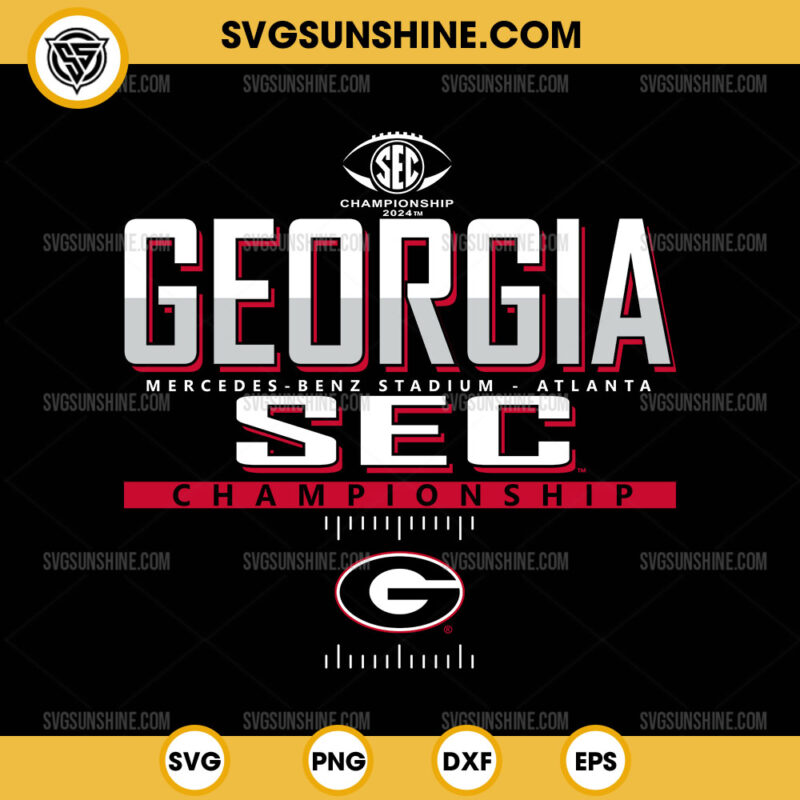 Sec Championship 2024 Georgia Bulldogs SVG, SEC Championship 2024 ...