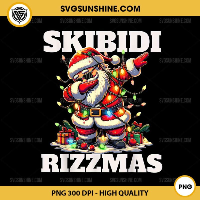Mewy Rizzmas PNG, Merry Rizzmas PNG, Funny Santa Christmas PNG, Rizzmas ...