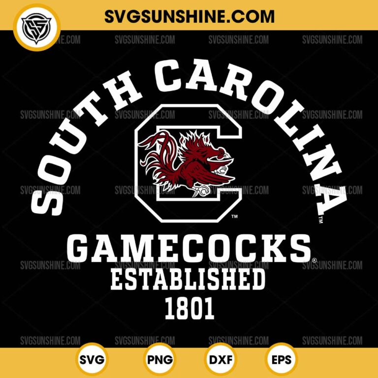 South Carolina Gamecocks Established 1801 SVG