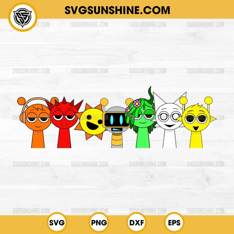 All Sprunki Toys Around Mr Sun PNG, Incredibox Sprunki PNG