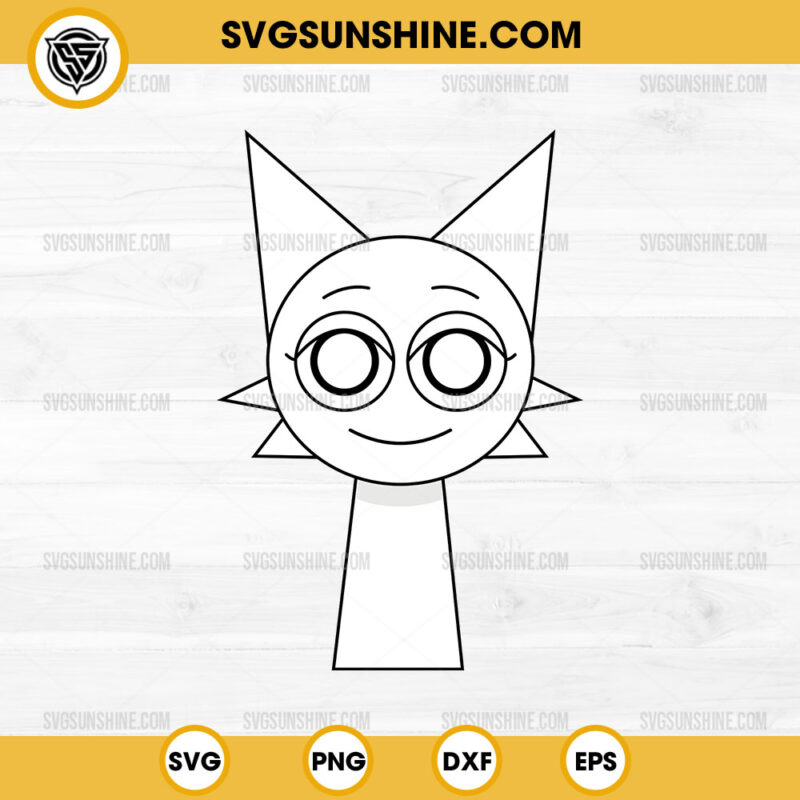 White Wenda Incredibox Sprunki SVG, Wenda White Sprunki Toys SVG