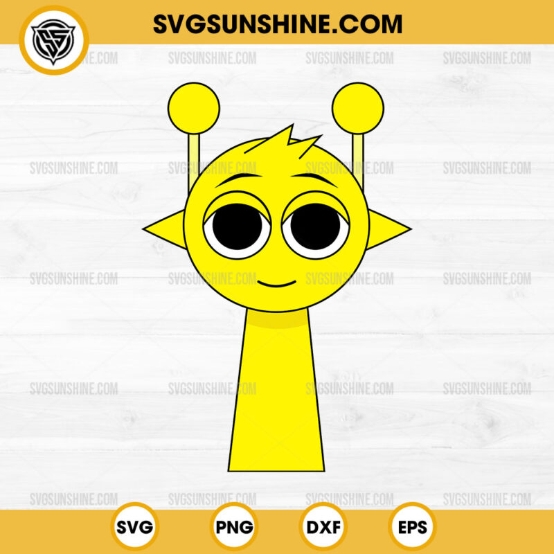 Yellow Simon Incredibox Sprunki SVG, Simon Yellow Sprunki Toys SVG