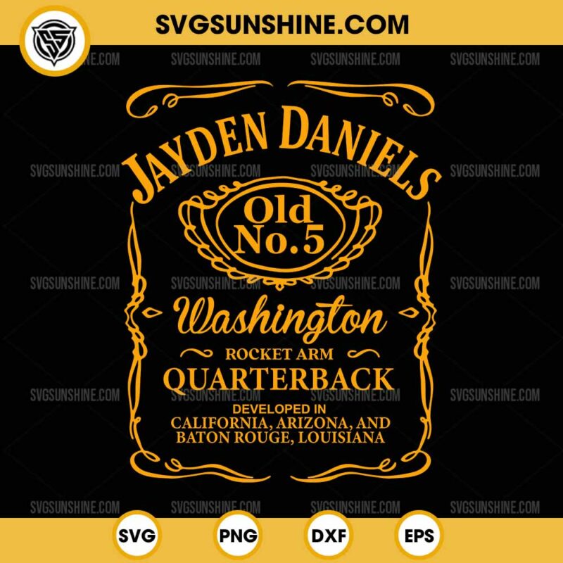 Jayden Daniels SVG, Washington Commanders SVG, Jayden Daniels Old No.5 ...