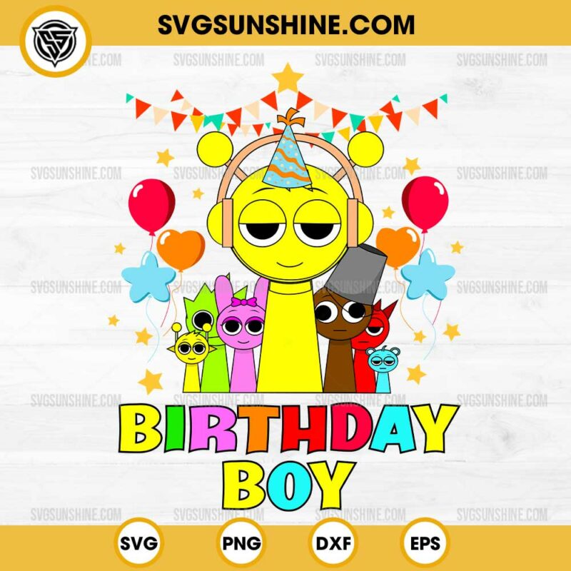 Sprunki Birthday Boy SVG, it's My Birthday Sprunki SVG 1
