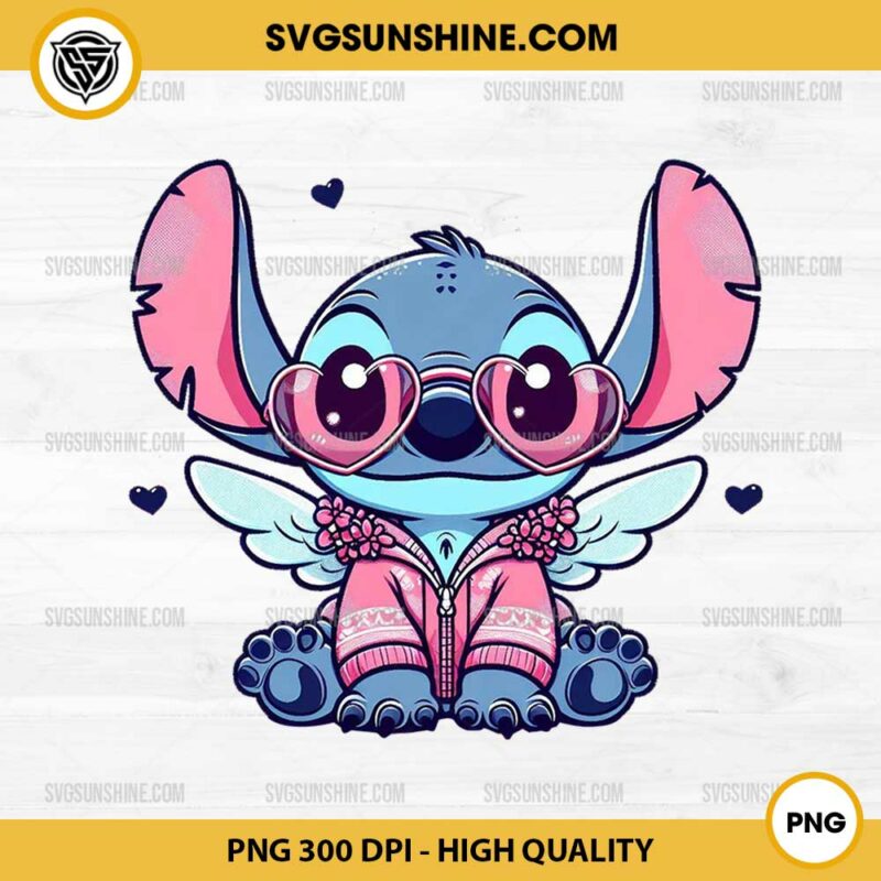 Stitch Valentine PNG, Stitch And Heart Scrump Love PNG, Disney ...