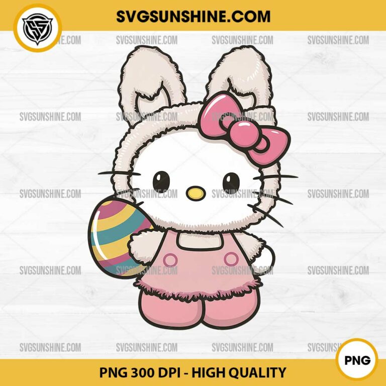 Hello Kitty With Easter Eggs SVG, Easter Bunny SVG, Hello Kitty Easter ...