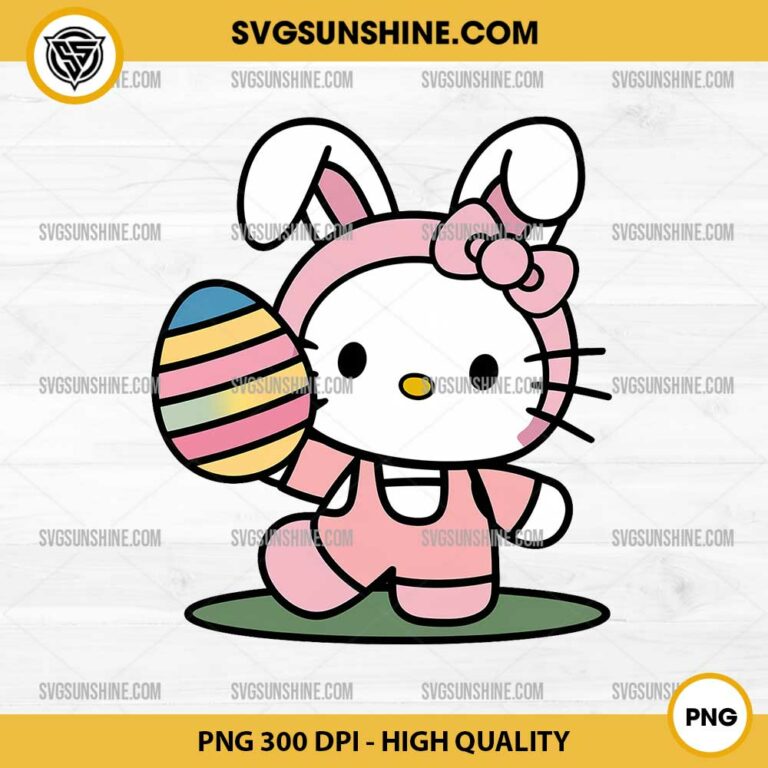 Hello Kitty With Easter Eggs SVG, Easter Bunny SVG, Hello Kitty Easter ...
