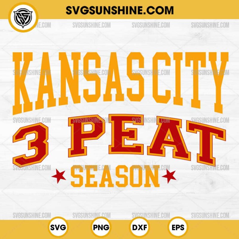 Kansas City Chiefs 3Peat SVG, Kc Chiefs SVG, Kc Chiefs 2025 SVG, Chiefs ...