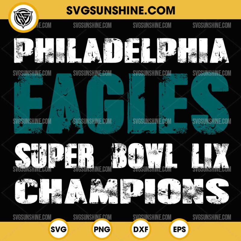Eagles Super Bowl LIX Champions SVG, Philadelphia Eagles Signature SVG, Philadelphia Eagles ...