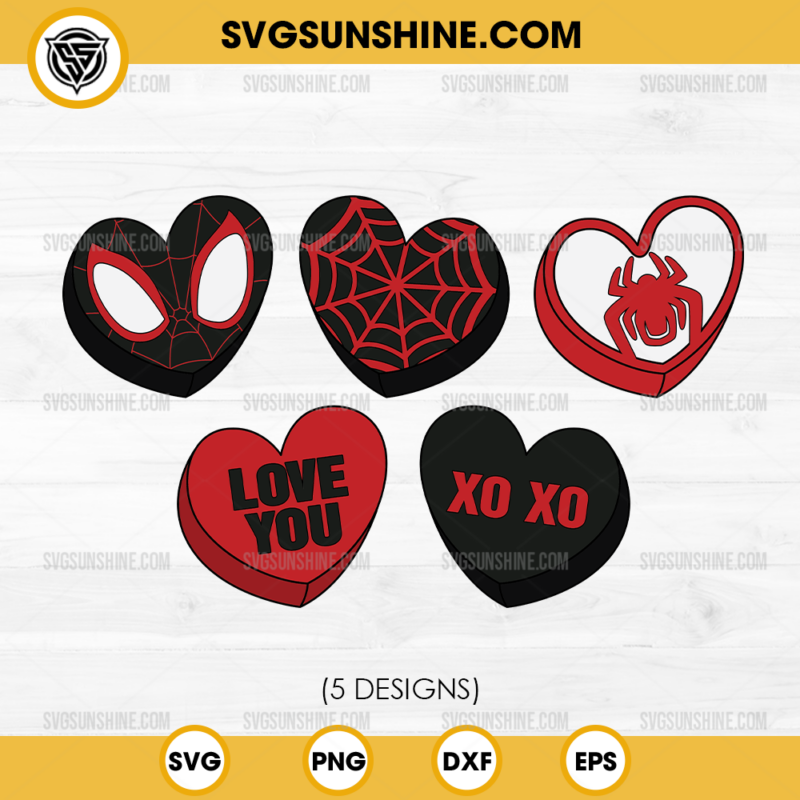 Spidey and His Amazing Friends Heart SVG Bundle, Spin Spider Man ...