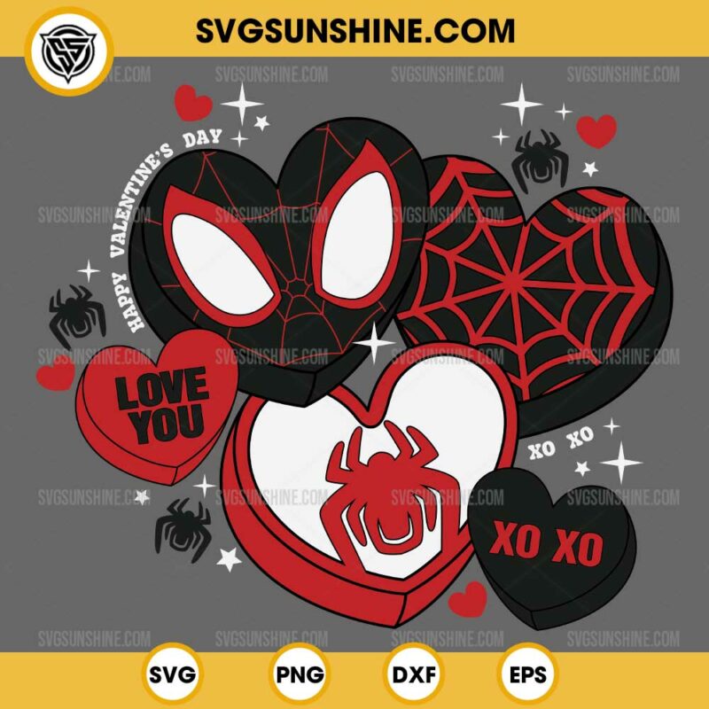 Spiderman Heart SVG, Spider Man Sweethearts SVG, Spiderman Valentines ...