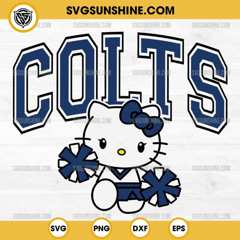 Hello Kitty Indianapolis Colts SVG, Hello Kitty Cheerleader SVG, Hello ...