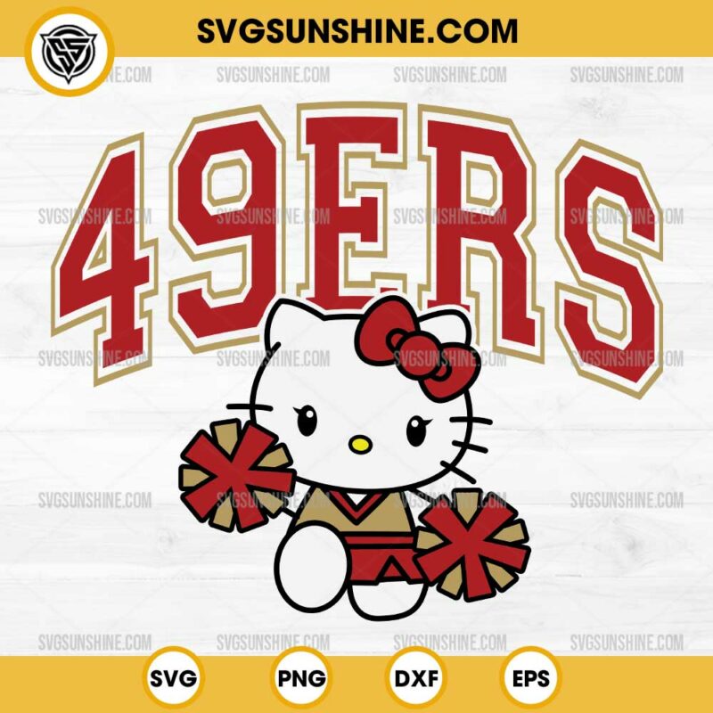 Hello Kitty San Francisco 49ers SVG, Hello Kitty Cheerleader SVG, Hello ...