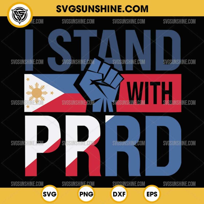 I Stand With PRRD Philippines SVG, Rodrigo Duterte SVG