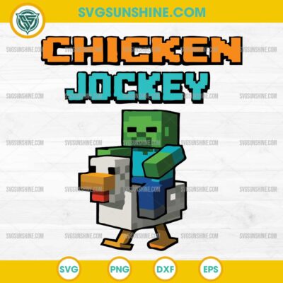 A Minecraft Movie Chicken Jockey SVG