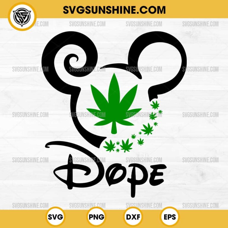 Dope Mickey Cannabis Svg, Mickey Weed Stoner Svg, Disney 420 Svg
