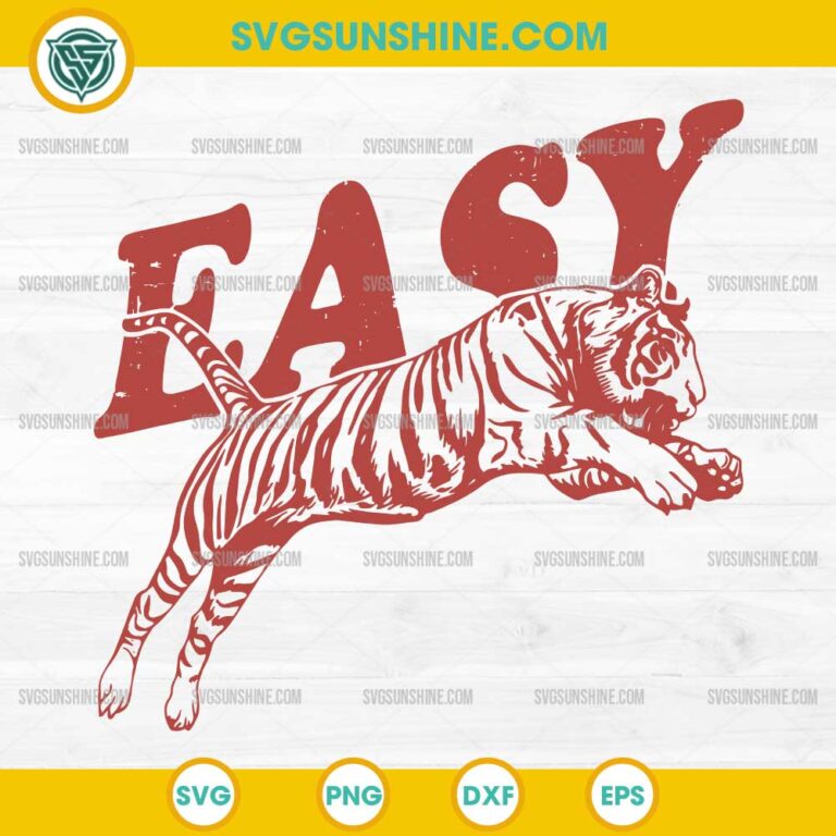 Easy Tiger SVG, Distressed Tiger SVG, Retro Tiger SVG