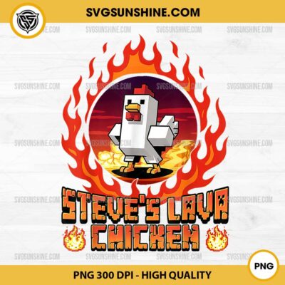 Steves Lava Chicken PNG, Minecraft Movie PNG, Chicken Cooked in lava PNG