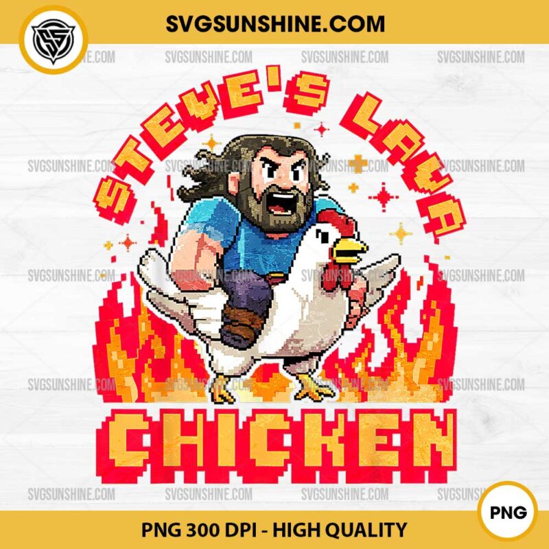 Steve's Lava Chicken PNG, Minecraft Movie 2025 PNG File
