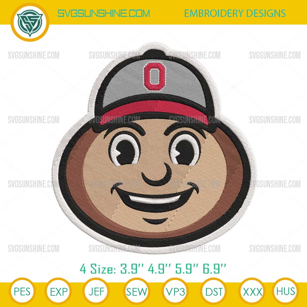 Mascot Ohio State Buckeyes Logo Embroidery Design, Ohio Football ...