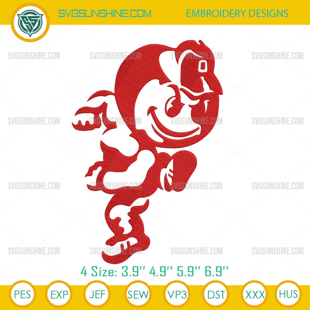 Ohio State Buckeyes Logo Embroidery Design, Football Team Embroidery File
