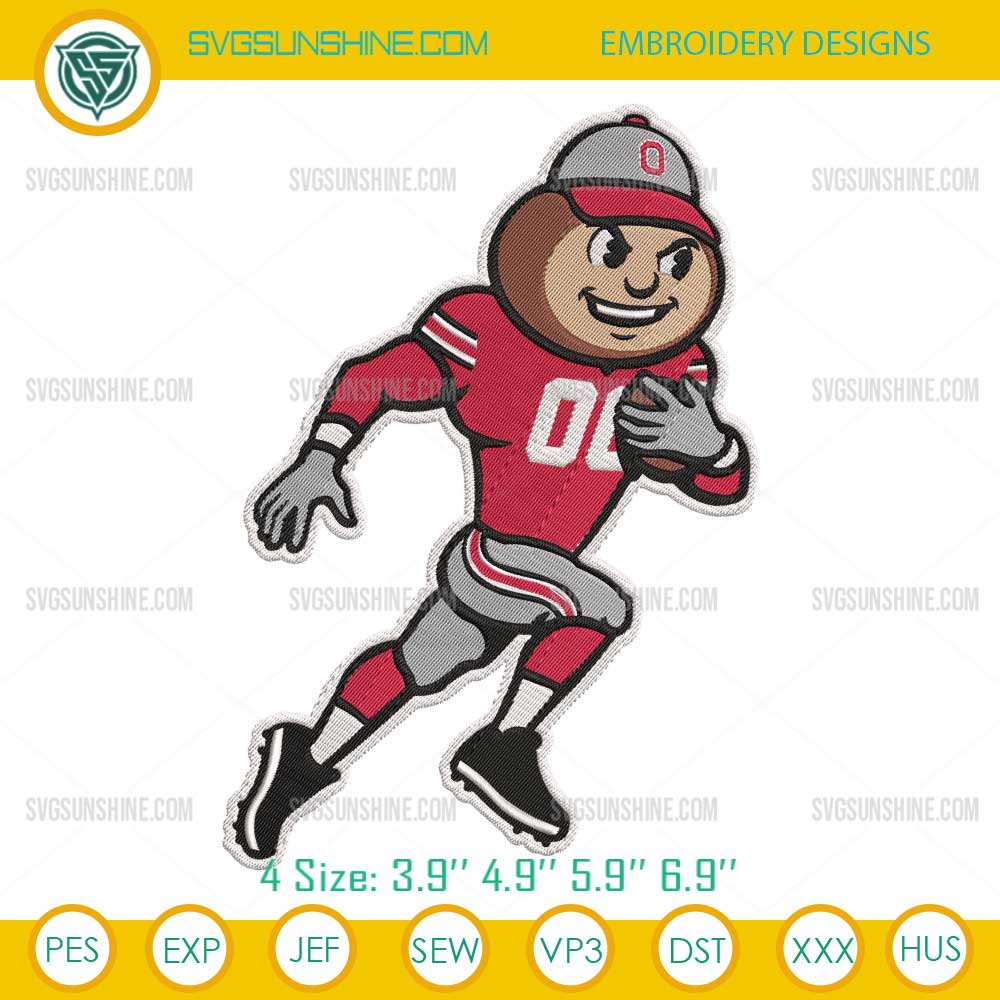 Ohio State Buckeyes Mascot Embroidery Design, Ohio State Buckeyes ...