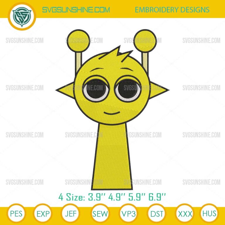 Simon Yellow Sprunki Toys Incredibox Sprunki Embroidery Design, Simon ...