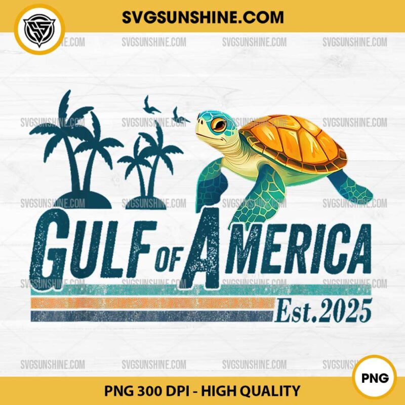 Sea Turtle Gulf Of America Est 2025 PNG File
