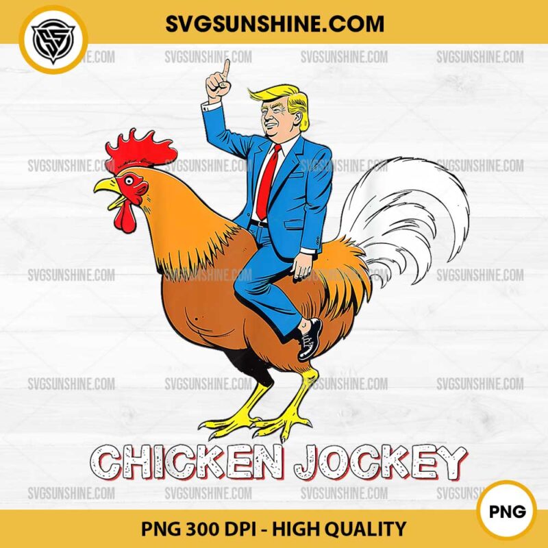 Chicken Jockey Trump Funny Meme PNG, Trump Chicken Jockey PNG