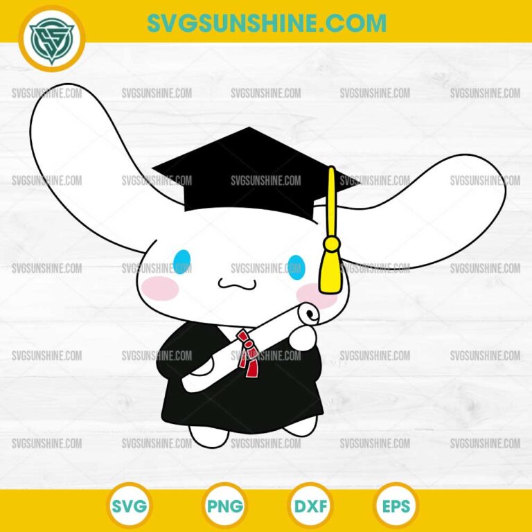 Cinnamoroll Graduation SVG, Hello Kitty Graduate SVG, Sanrio Characters ...