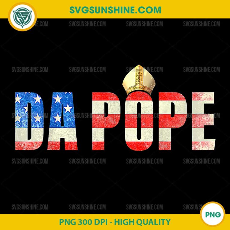 Da Pope American Flag PNG, Pope Leo XIV PNG File