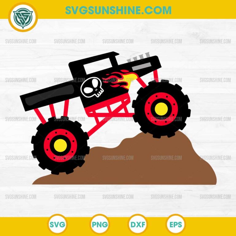 Monster Truck SVG, Truck SVG, Skull Monster Truck SVG