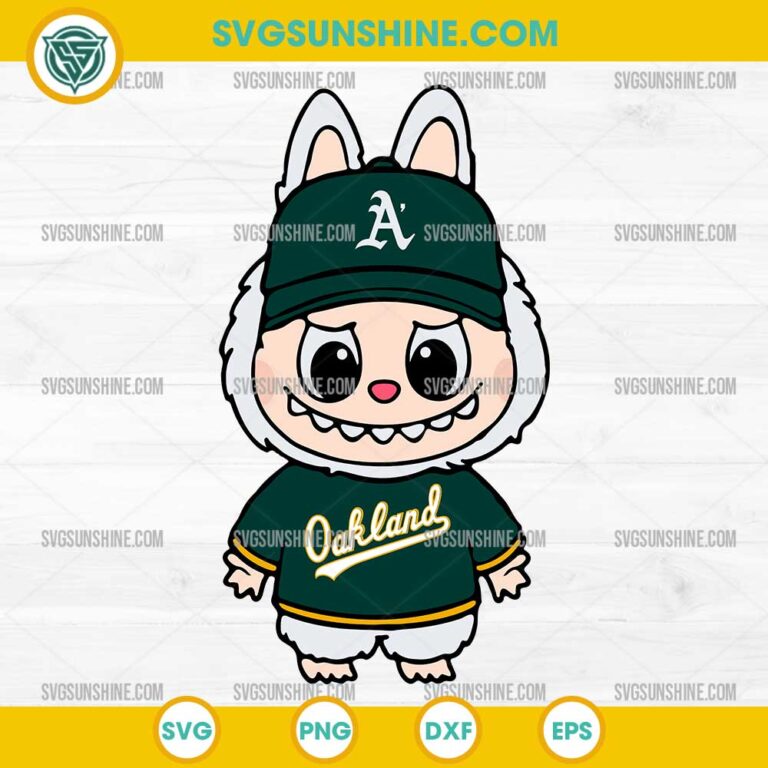 Labubu Oakland Athletics SVG, Labubu Baseball MLB SVG