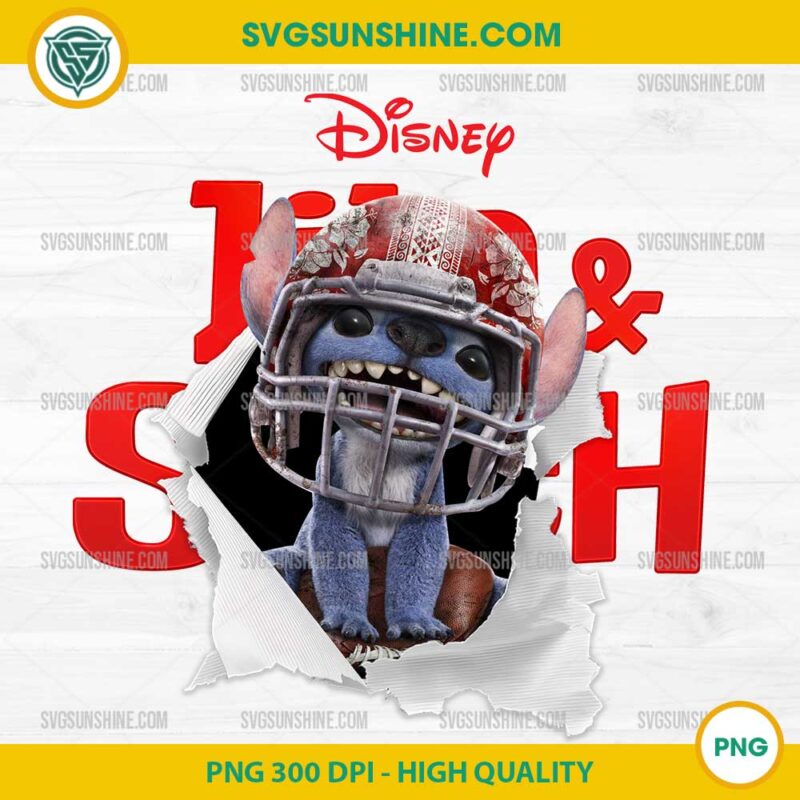 Disney Lilo & Stitch 2025 Super Bowl PNG, Stitch Football NFL 2025 PNG