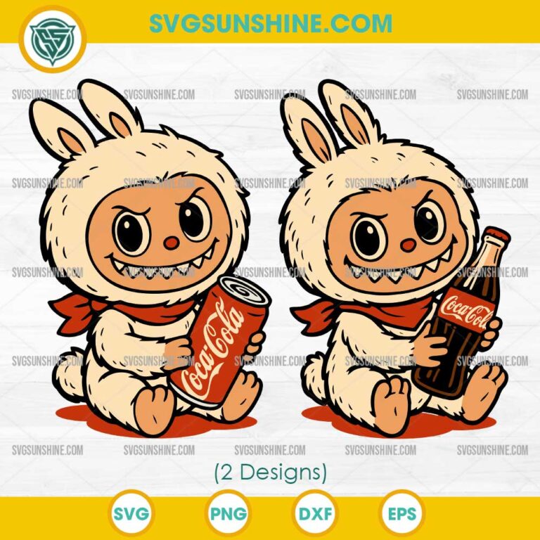Labubu Coca Cola SVG PNG, Kawaii Labubu Soda SVG, Labubu Drink SVG Bundle