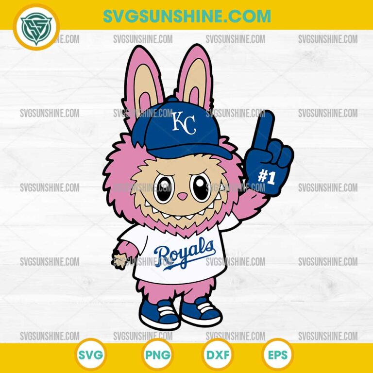 Pink Labubu Kansas City Royals SVG, Labubu MLB Baseball SVG