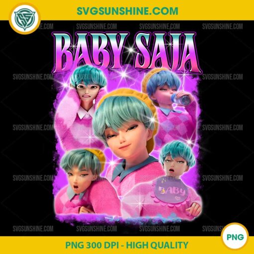 Baby Saja PNG – KPop Demon Hunters Bootleg Style Clipart