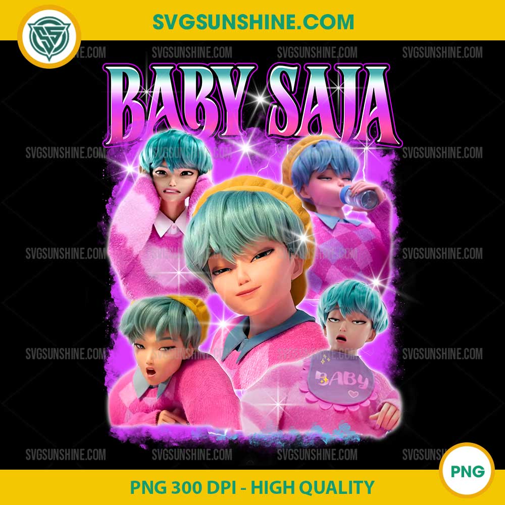 Baby Saja PNG – KPop Demon Hunters Bootleg Style Clipart