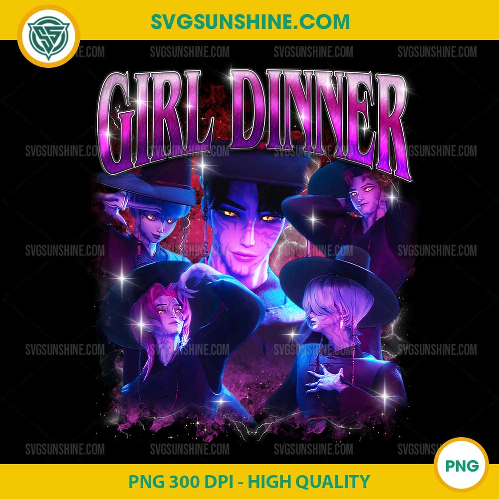 Girl Dinner PNG – Saja Boys KPop Demon Hunters Clipart