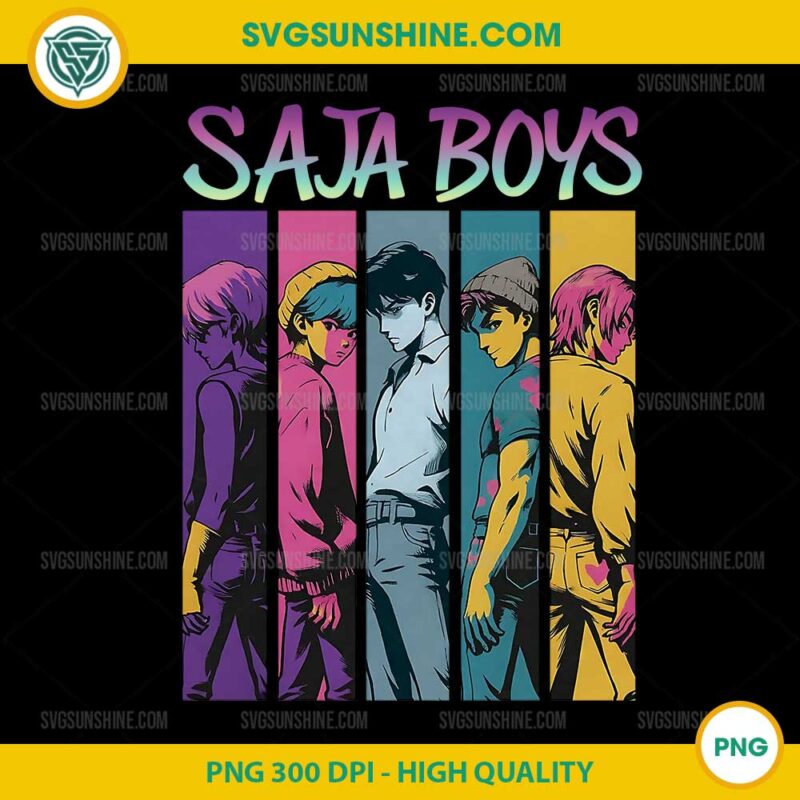 Charming Saja Boys PNG – KPop Demon Hunters Group Art