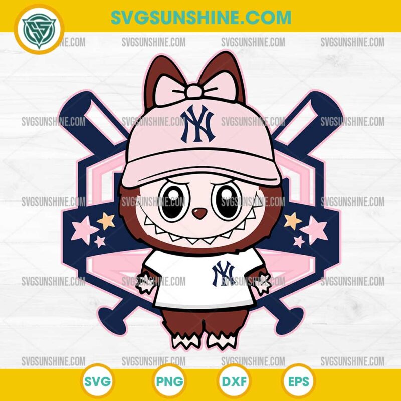Adorable Labubu New York Yankees SVG – Cute Baseball Fan Art Clipart ...