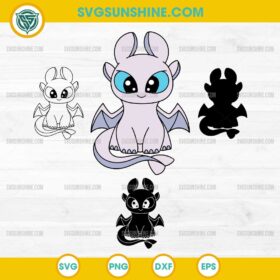 Toothless And Light Fury SVG, How To Train Your Dragon SVG PNG DXF EPS