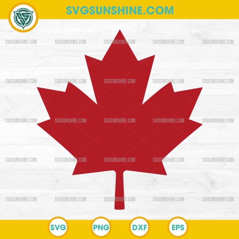 Maple Leaf SVG – Classic Canada Flag Icon for Cricut PNG DXF EPS